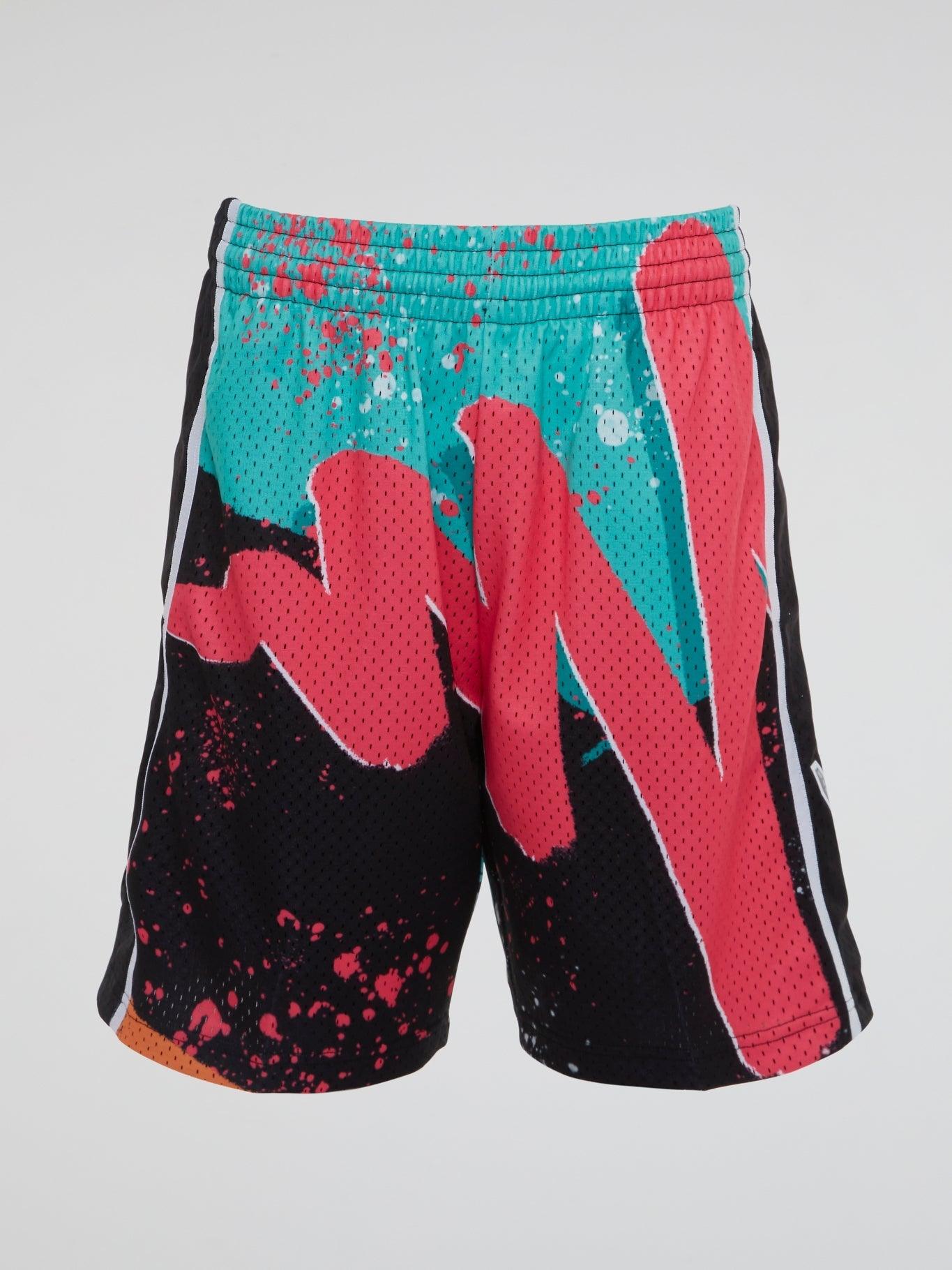 Mitchell and Ness - Hyper Hoops Swingman Shorts Spurs 1998 - Black